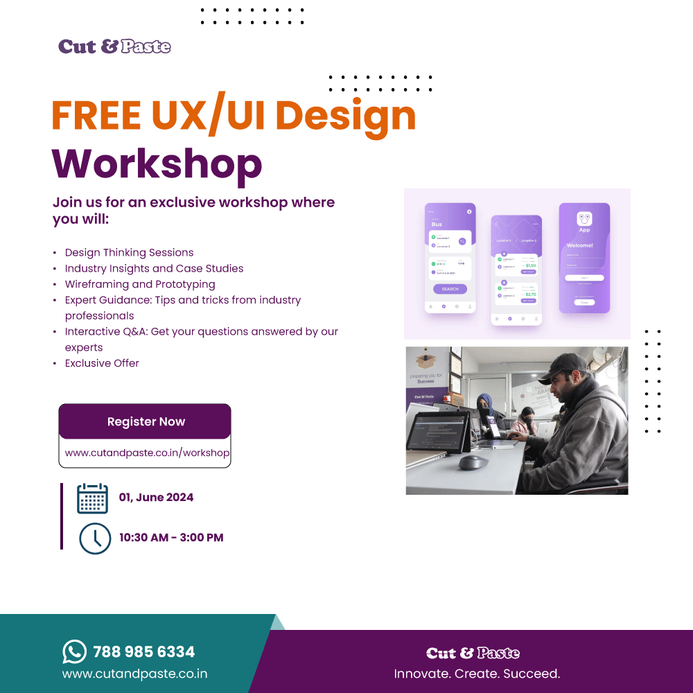 Join our free UX/UI Design workshop at Cut & Paste